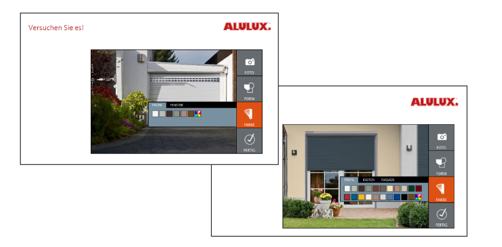Konfiguratoren von Alulux - Planungswelten