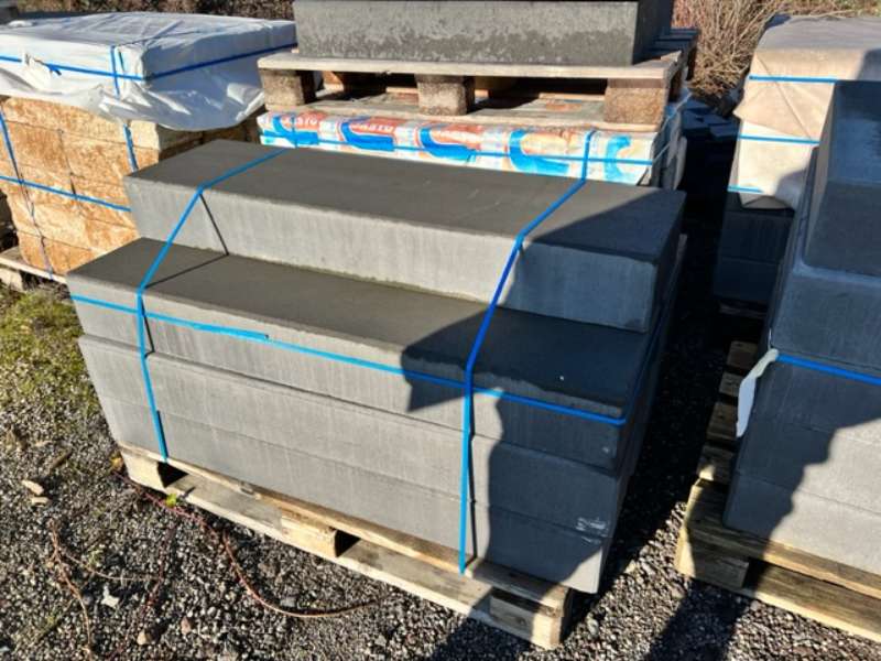 JASTO Blockstufen 125x35x15 cm Anthrazit (2.Wahl) - Planungswelten